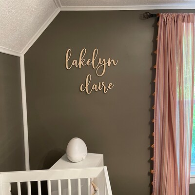 Custom Wood Name Sign for Nursery or Kids Room Decor, Personalized ...