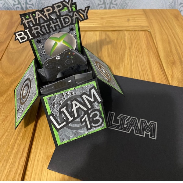 UNIQUE Handmade XBOX Themed Birthday Box Card.xbox1 Xboxlive Gamer ...