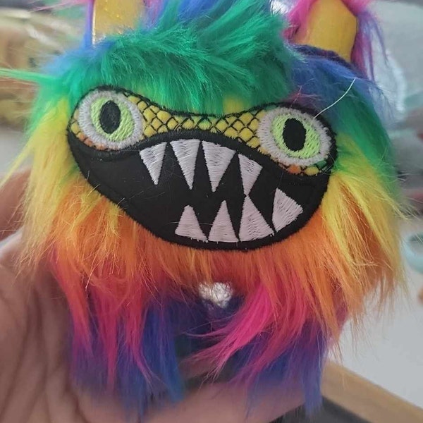 Fuzzy Monster Stuffie Toy in the Hoop / Emboidery Design / Machine ...
