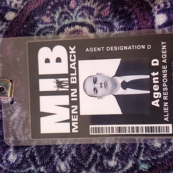 Custom MIB Men in Black ID Badge Costume Add Your Name and Picture - Etsy