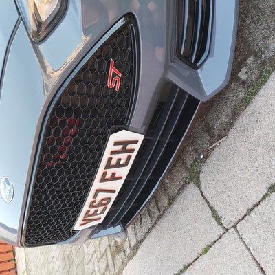 German Font Pressed Aluminium Number Plates With Country End - Etsy