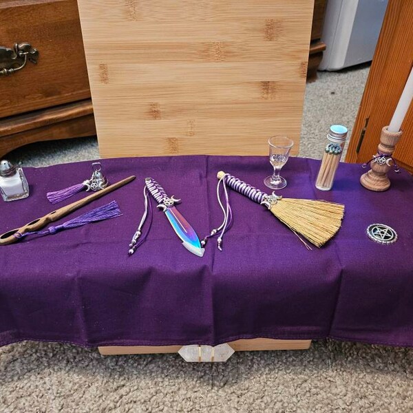 GREEN TREE of LIFE Altar Tools Set Nine Piece Elemental Witchcraft ...
