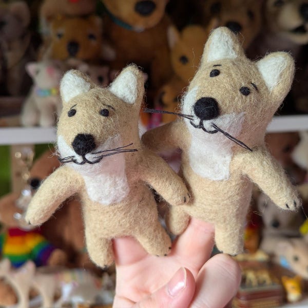 Felted Finger Puppet Woolly Mammoth, 100% New Zealand Wool, Needle ...