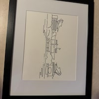Tucson Arizona Skyline Line Art Print - Unframed Physical Print | Black ...