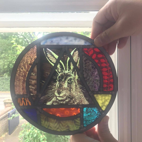 Stained Glass Medieval Style Roundel - Etsy UK