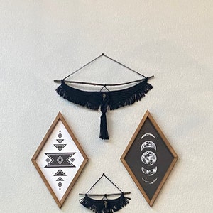 Crow Macrame Wall Hanging the Morrigu Crow - Etsy
