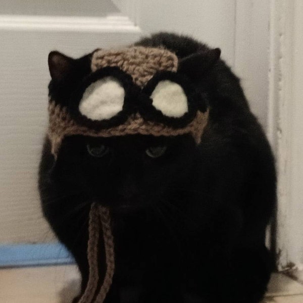 Aviator Hat Pattern, PDF Pattern, Oona Patterns, Hats for Cats, Cat Hat ...