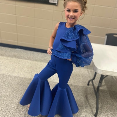 Hot Pink Sparkly Jumpsuit Pageant Outfit Girls Neoprene Jumpsuit ...