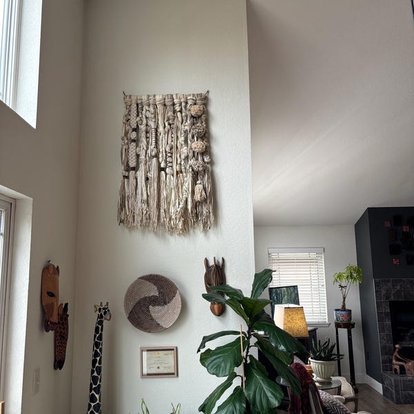 Peruvian Quipu, Bohemian Wall Hanging, Yarn Wall Hanging, Fiber Wall ...