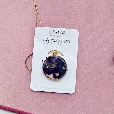 Handmade Birth Month Earrings Design 3, Real Flower Gift for Her ...