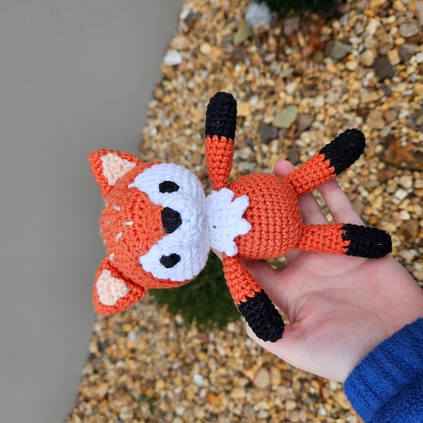 CROCHET PATTERN Lucy the Fox Crochet Amigurumi Stuffed Sitting Forest ...