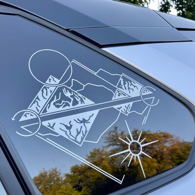 Mountains and Tree Decal Car Decal Nature Decal Adventure - Etsy