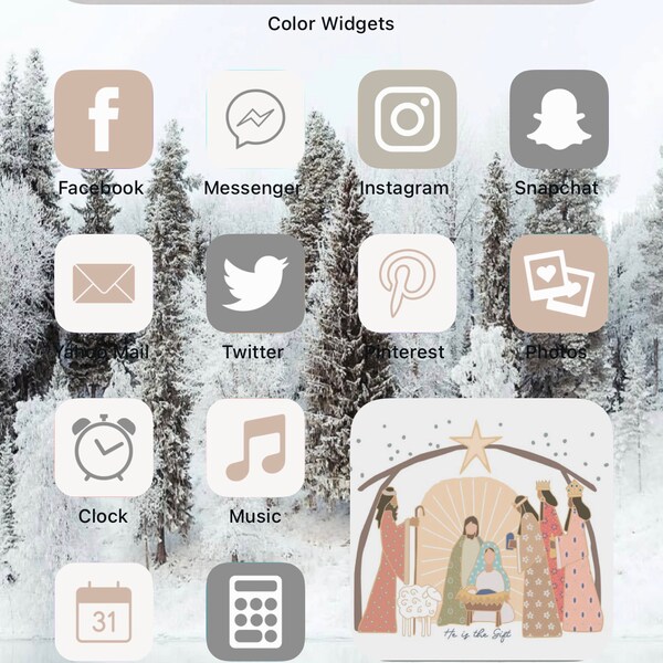 Winter Time Ios App Icons, Light Neutral Icon Pack, Aesthetic Original ...