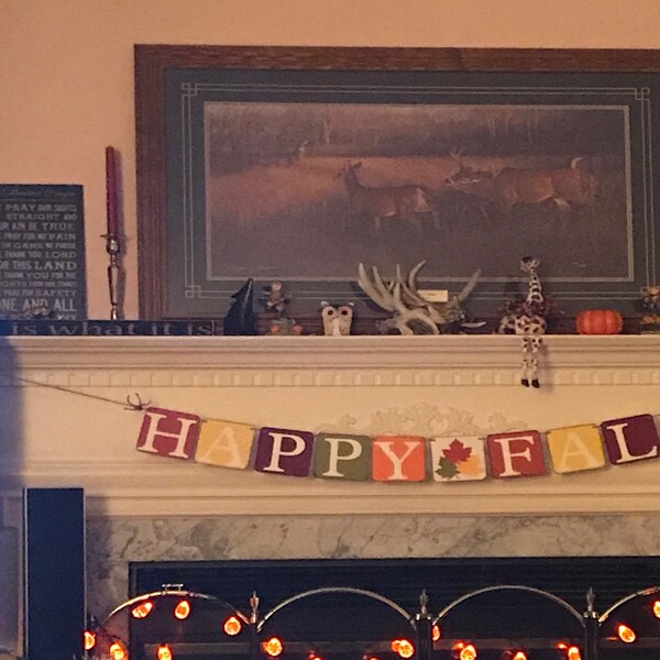 As Seen in HGTV Magazine, Happy Fall Banner, Happy Fall Sign, Fall Home ...