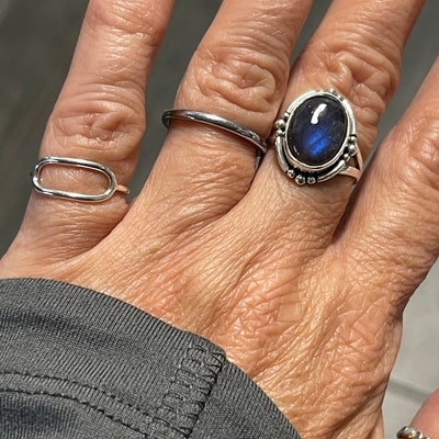 Twist and Slide Ring//sterling Silver Ring With 14kt. Gold - Etsy