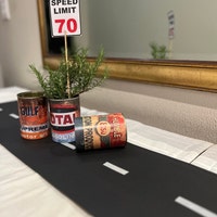 Rusteze Cars Racing Labels Rusty Oil Tin Can Party Themed Prints Set of ...