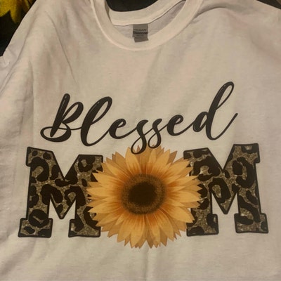 Blessed Mom Sunflower Leopard Print PNG, Mother's Day Png, Sunflower Sublimation Designs ...