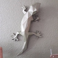 Lizard Papercraft Sculpture, Printable 3D Puzzle, Papercraft Pdf ...
