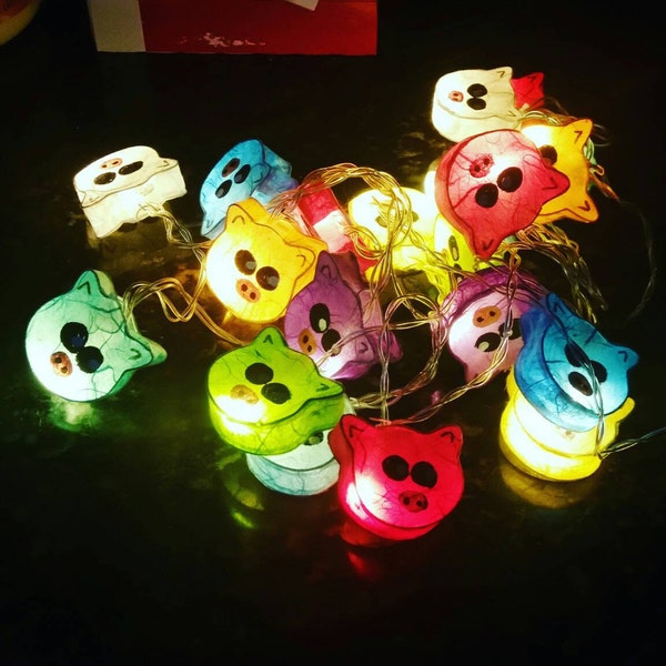 Multi Colour Mulburry String Lights Pig Fairy Lights Bedroom Home Decor ...