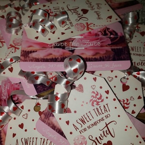 EDITABLE Valentine Sweet Treat Favor Tag Hearts Treat Bag Tag Baby ...