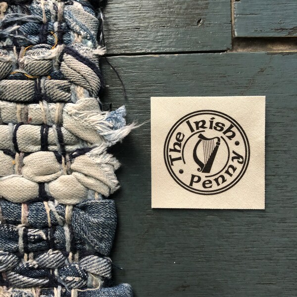 Custom Logo Square Fabric Labels, Organic Cotton Sew-on Clothing Tags ...
