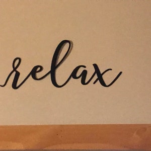 Relax Metal Sign Metal Wall Art relax Sign Metal Words - Etsy