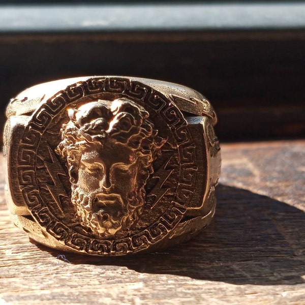 Zeus Signet Ring Men Greek Mythology Jupiter Jewelry - Etsy