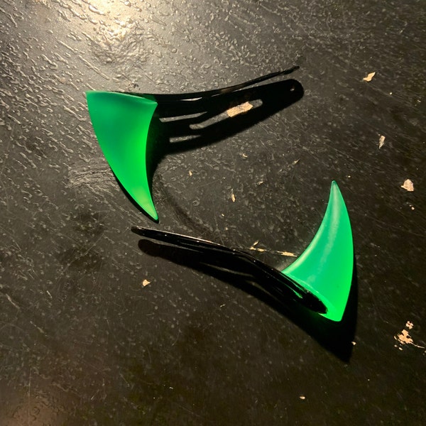 UV Reactive Demon Horns Small Cute Gothic Devil Halloween Spooky ...