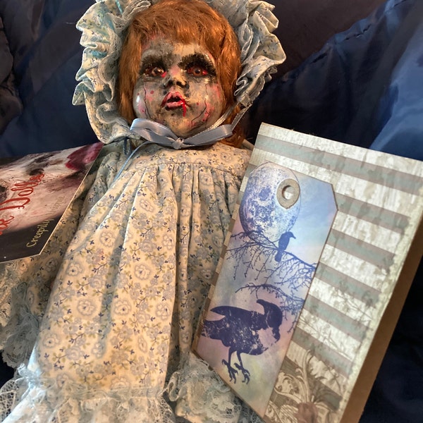 Creepy Doll Altered Doll Art Doll Spooky Gothic Horror Halloween ...