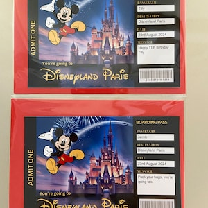 Christmas Disneyworld Ticket Printable Theme Park Surprise Reveal ...