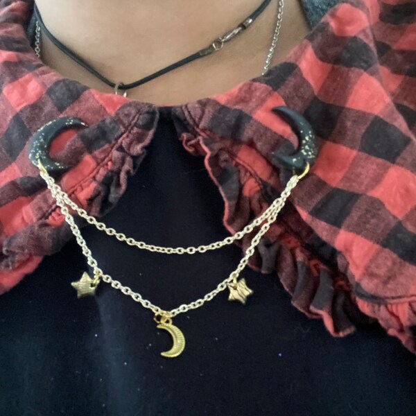 Gothic Collar Chain Celestial Jewellery Witchy Accessories Corp Goth ...