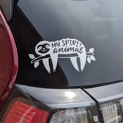 Sloth My Spirit Animal Vinyl DIE CUT Decal for Your Car, Truck, Window ...
