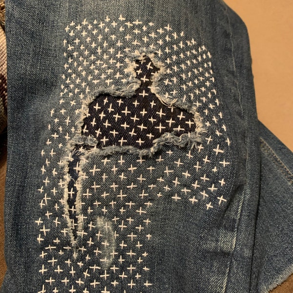 Sashiko Mending Kit - a DIY Guide to Decorative, Functional Patching by ...