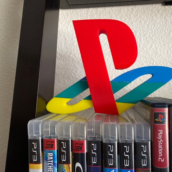 Sony Playstation Logo 7" Shelf Display - Retro Video Games PS1 Logo - Etsy