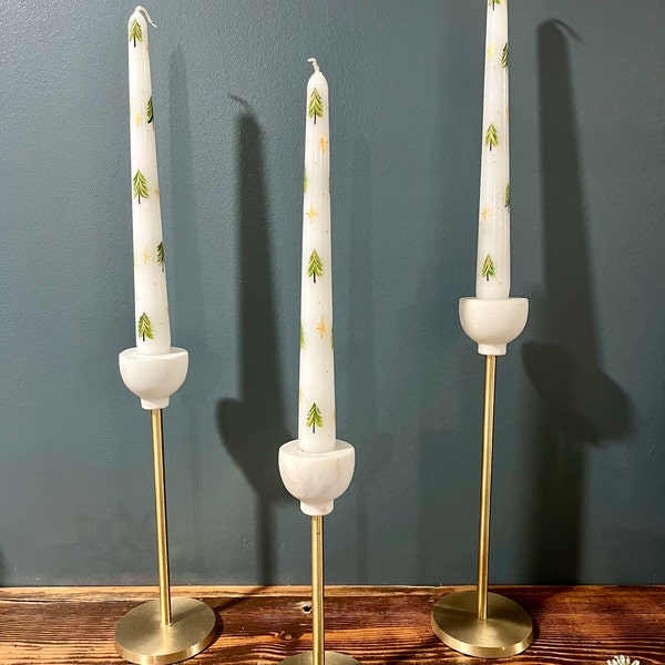 Hand Painted Oranges, Taper Candle, Hand Painted Candle, Home Decor ...