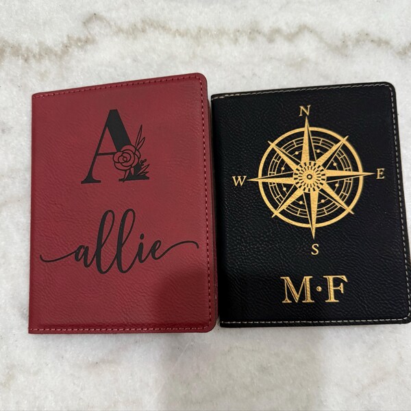 Personalized Leather Passport Holder, Custom Passport Case, Gift for ...