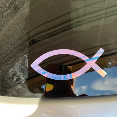 Jesus Fish Religious Christian Decal Religious Decal Christian Window ...