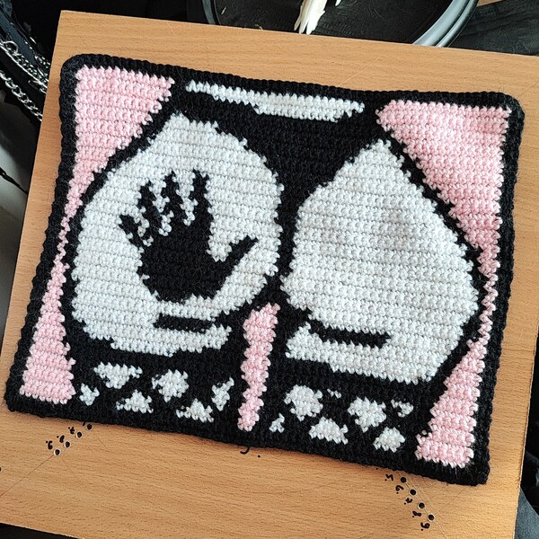 Cheeky Peach Tapestry Crochet Pattern - Booty Silhouette - Etsy