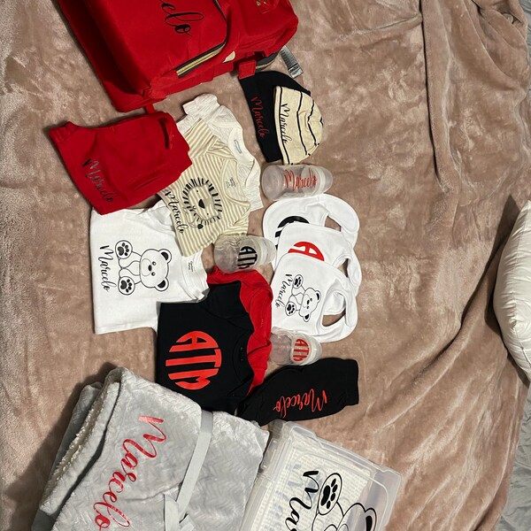 Large Personalized Baby Bundle | Take Me Home Set | Baby Shower Gift ...