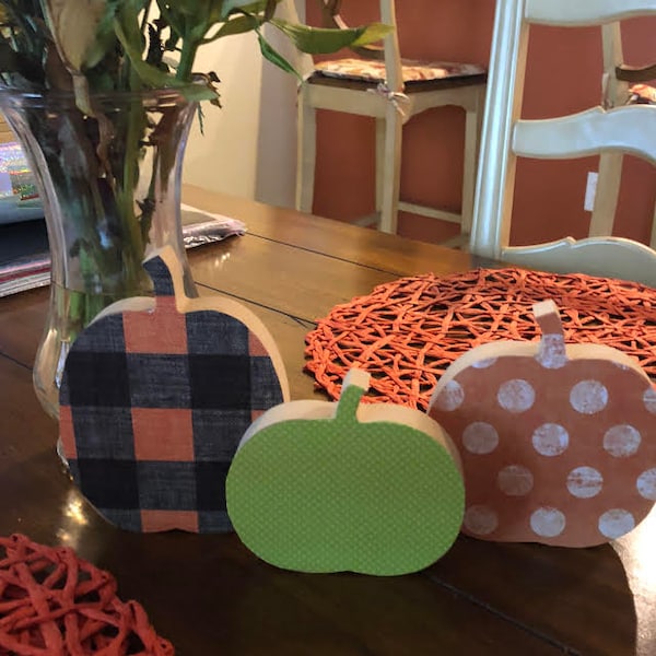 Unfinished Pumpkins- DIY Pumpkin Craft- Tiered Tray Decor- Thanksgiving ...