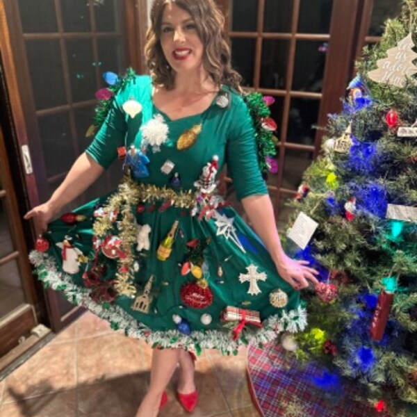 Ugly Christmas Sweater LIGHTS UP Tacky Tinsel Xmas Party Winner Kids ...