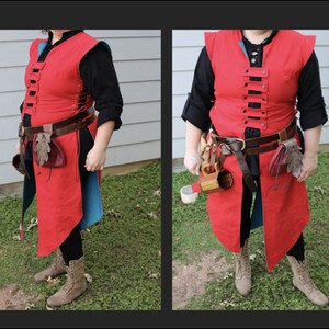 Tabard Sewing Pattern, Female Medieval Surcoat, XXS XXL, Sideless ...