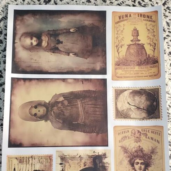 Dark Gothic Junk Journal Kit Instant Download Digital Scrapbook Paper ...