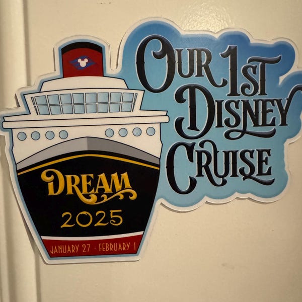 Our 1st Disney Cruise Ship Family Magnet - Personalized 1st Cruise ...