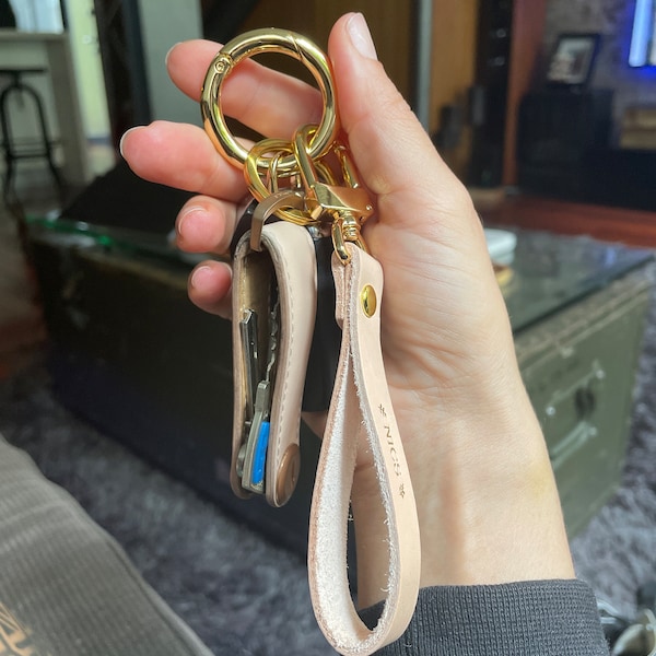 Stainless Steel Keychain Holder With Split Ring Matte, DIY Keyring, Key ...