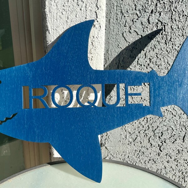 Shark Sign - Kids Name Sign - Shark - Kids Room - Playroom Sign ...
