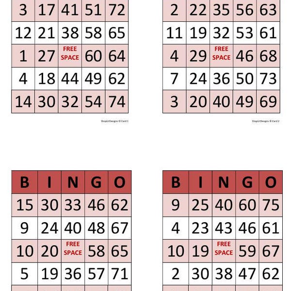 100 Bingo Cards Printable Game, Family Party Bingo Game for Kids and ...