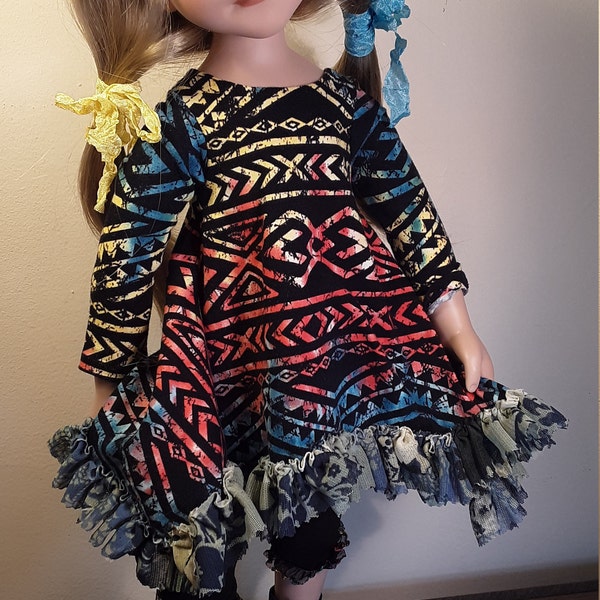 BFC Ink Doll Clothes, Best Friends Club Tunic Top Leggings Necklace ...