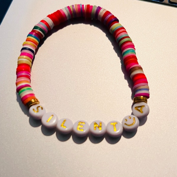 Personalized Name Custom Beaded Bracelet, Custom Beaded Bracelet ...