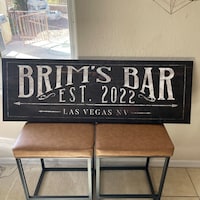 Personalized Bar Sign, Bar & Lounge Sign, Home Bar Decor, Rustic Pub ...
